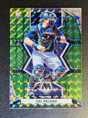 Cal Raleigh Rookie Green Prizm 2022 Panini Mosaic #242 Mariners ...