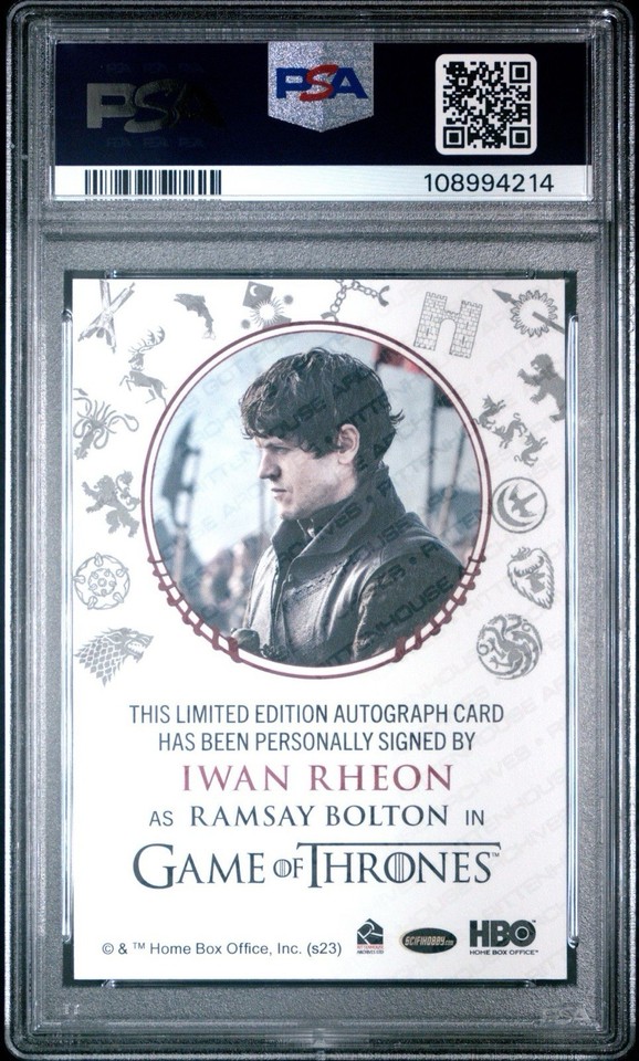 Game of Thrones Legends the Realm Iwan Rheon Auto Autograph Card PSA 10 ...