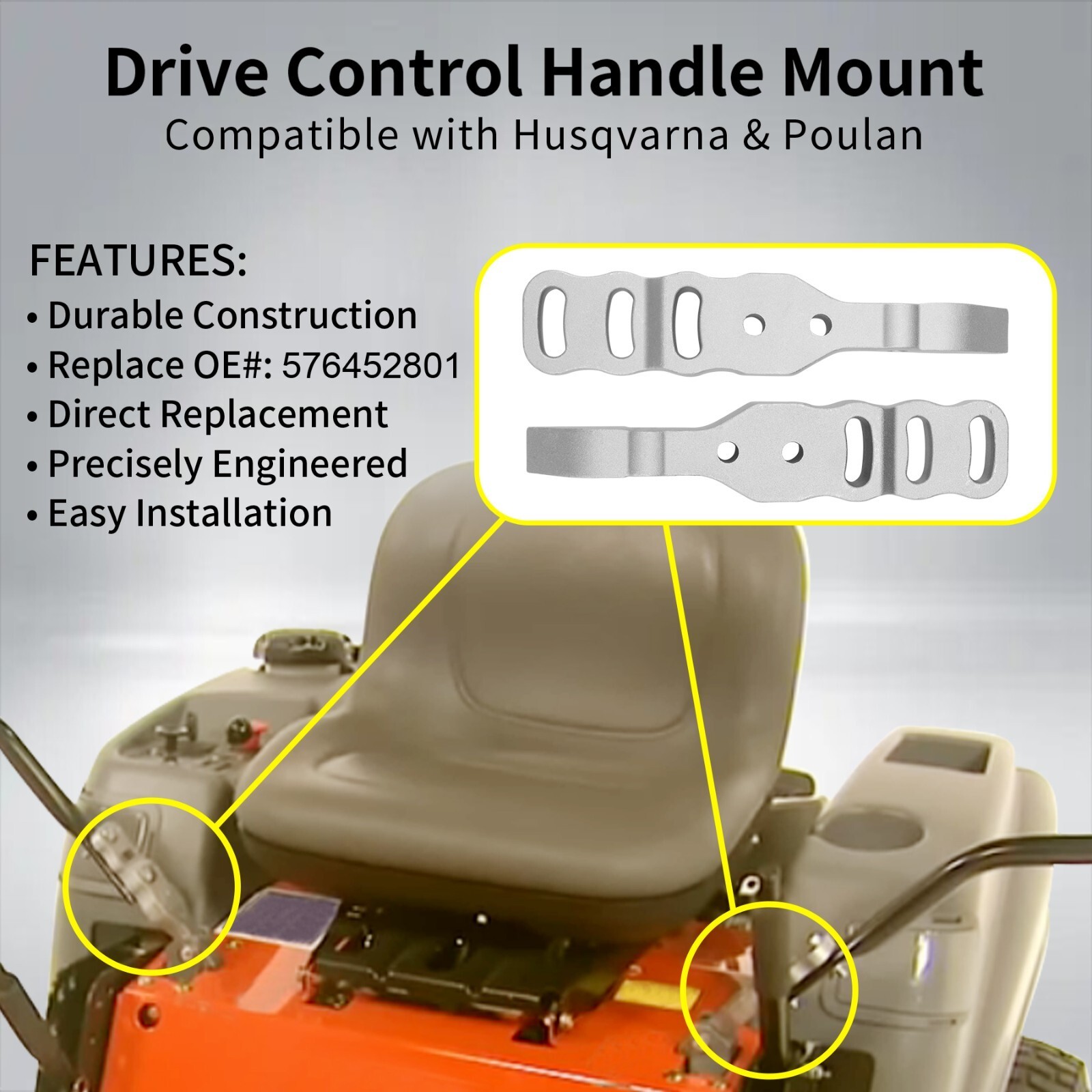 2X Drive Control Handle Mount Fit for Craftsman Lawn Mower Husqvarna ...