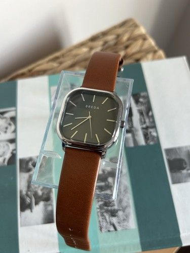 BREDA 'Visser' 1728 Square Wrist Watch with Leather Strap, 35MM Classy ...