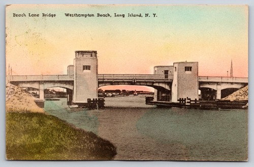 Beach Lane Bridge Westhampton Beach Long Island New York Vintage ...