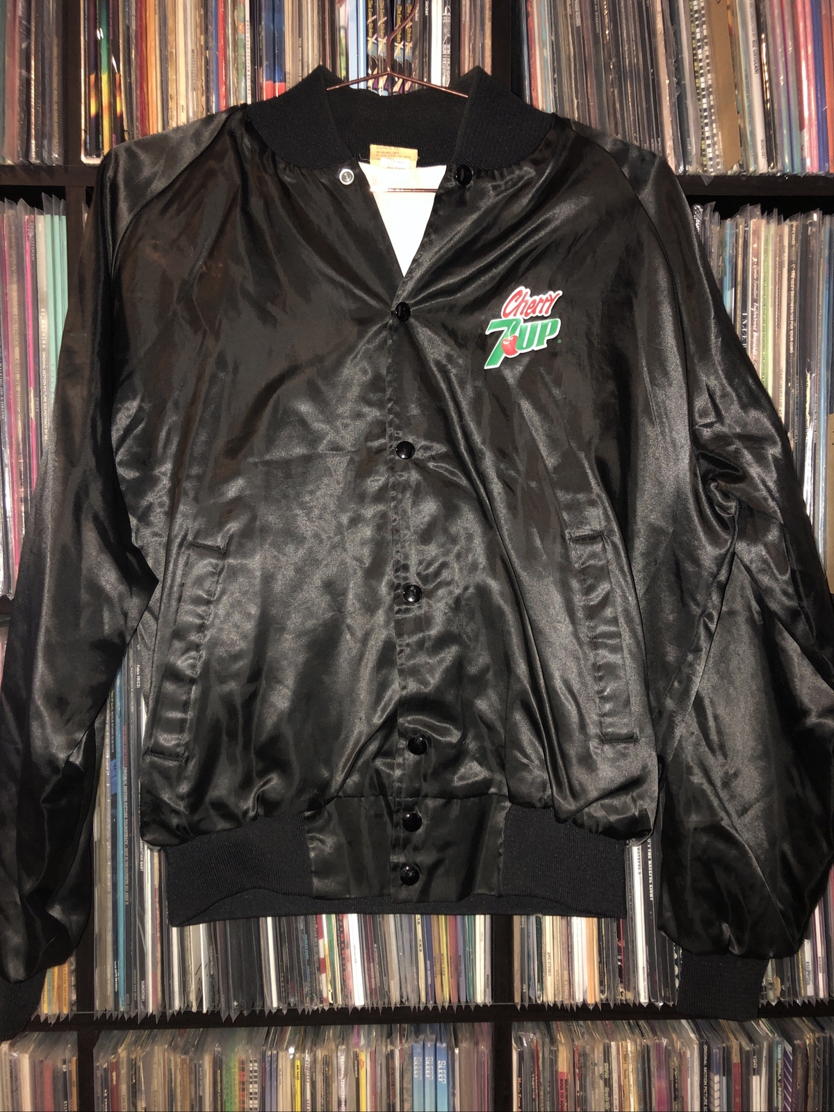 Rare 70’s/80’s Era Cherry 7up Logo Satin Jacket Offic… - Gem