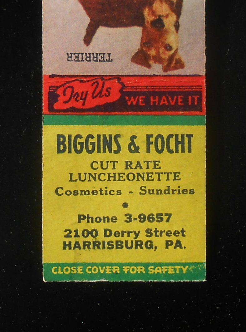 1940s Biggins & Focht Cut Rate Luncheonette 2100 Derry Street Dog ...