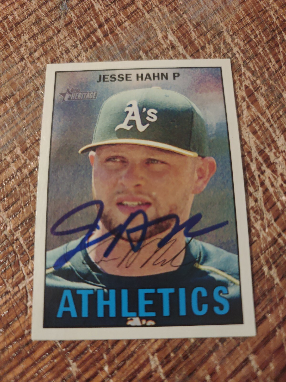 Jesse Hahn Autographed 2016 Topps Heritage Signed Baseball Card #92 ...