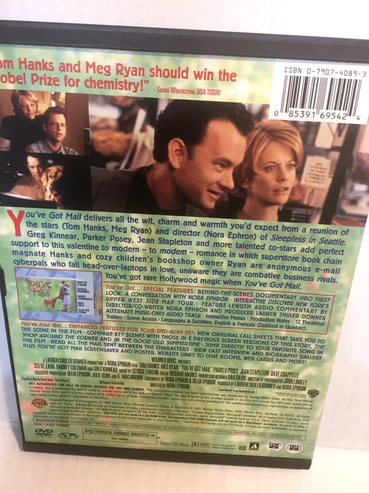 You've Got Mail DVD Tom Hanks, Meg Ryan / Ships free Same Day with ...