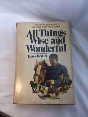 All Things Wise and Wonderful by James Herriot 1977 HCDJ BCE Book Club ...