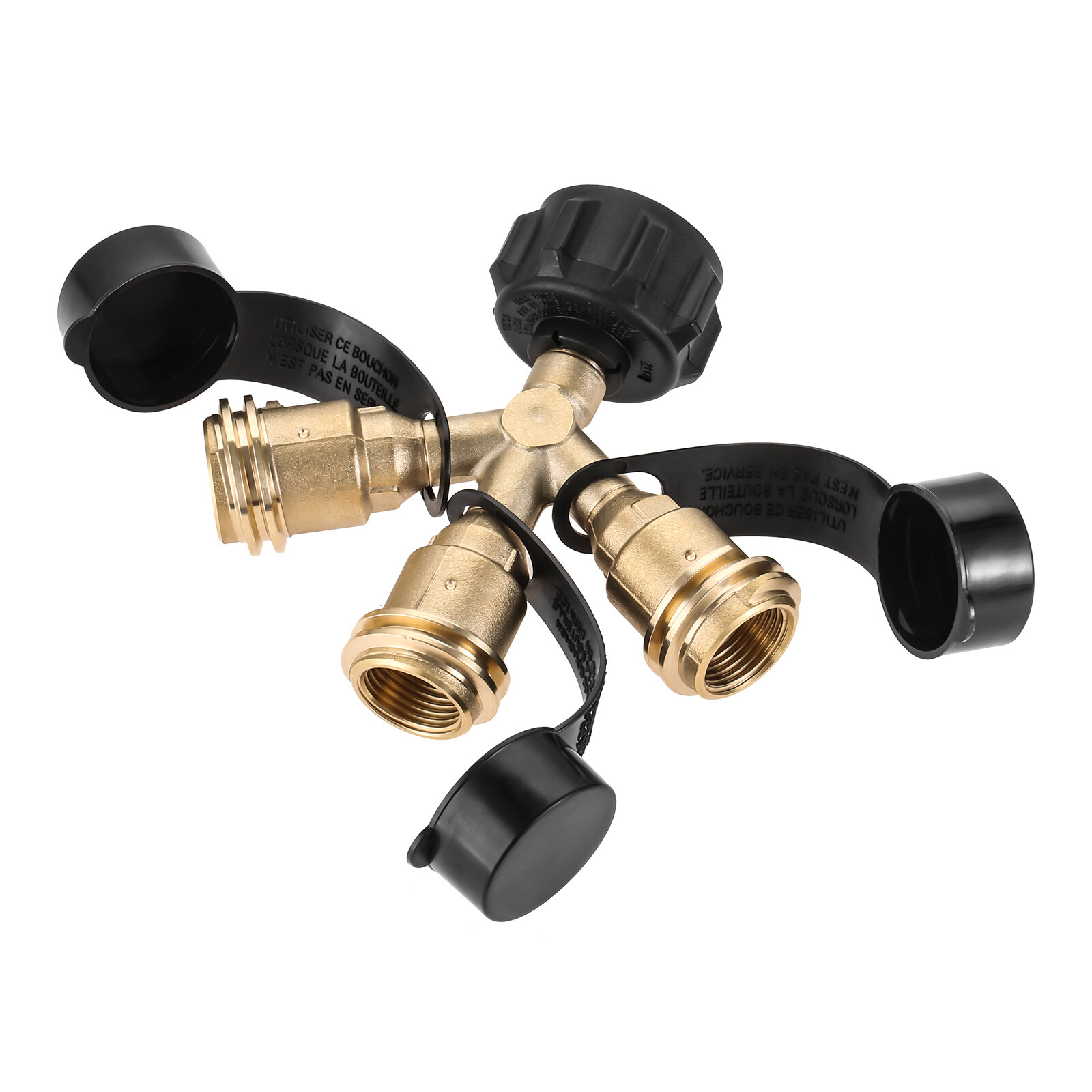 3-Way Propane Tank Splitter Y-type Connection 3/8inch Male Flare ...