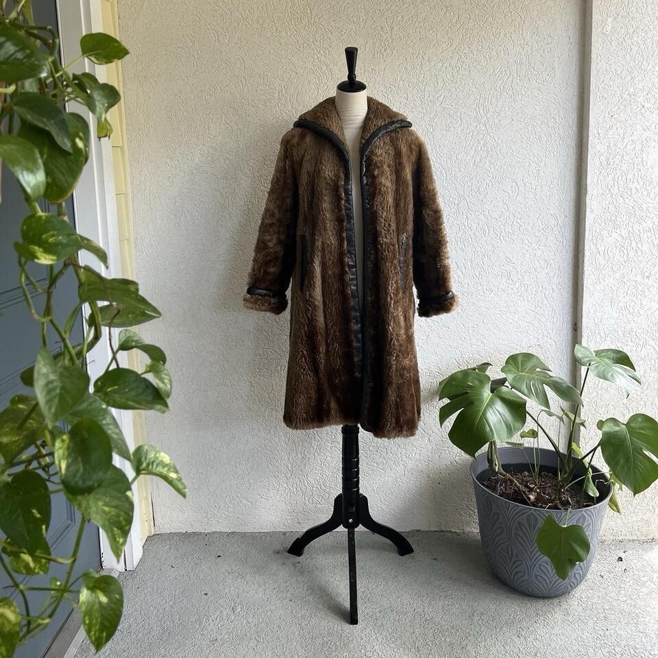 Vintage Soft Nutria Fur and Leather Coat - Gem