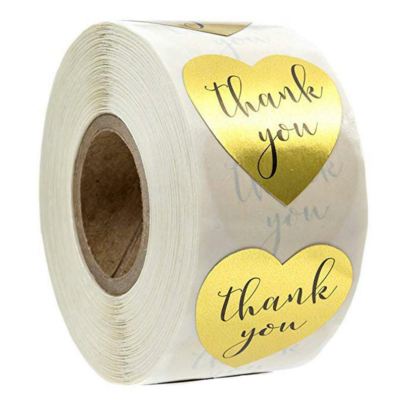 500 Thank You Stickers Order Purchase Business Wedding Round Handmade ...