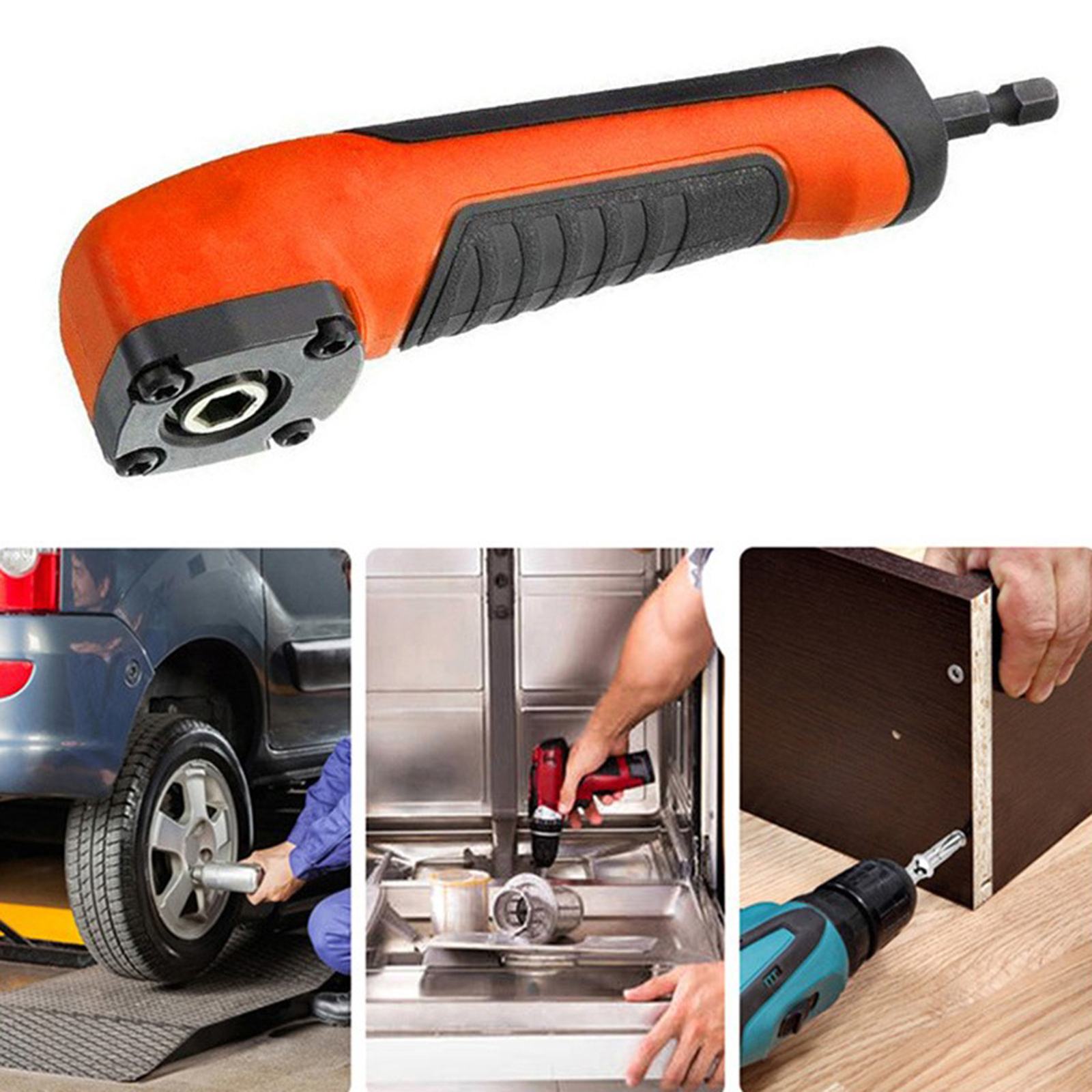 Corner Drill Bit Hex Shank Bits Fastening Screws 90 Degree Right Angle ...