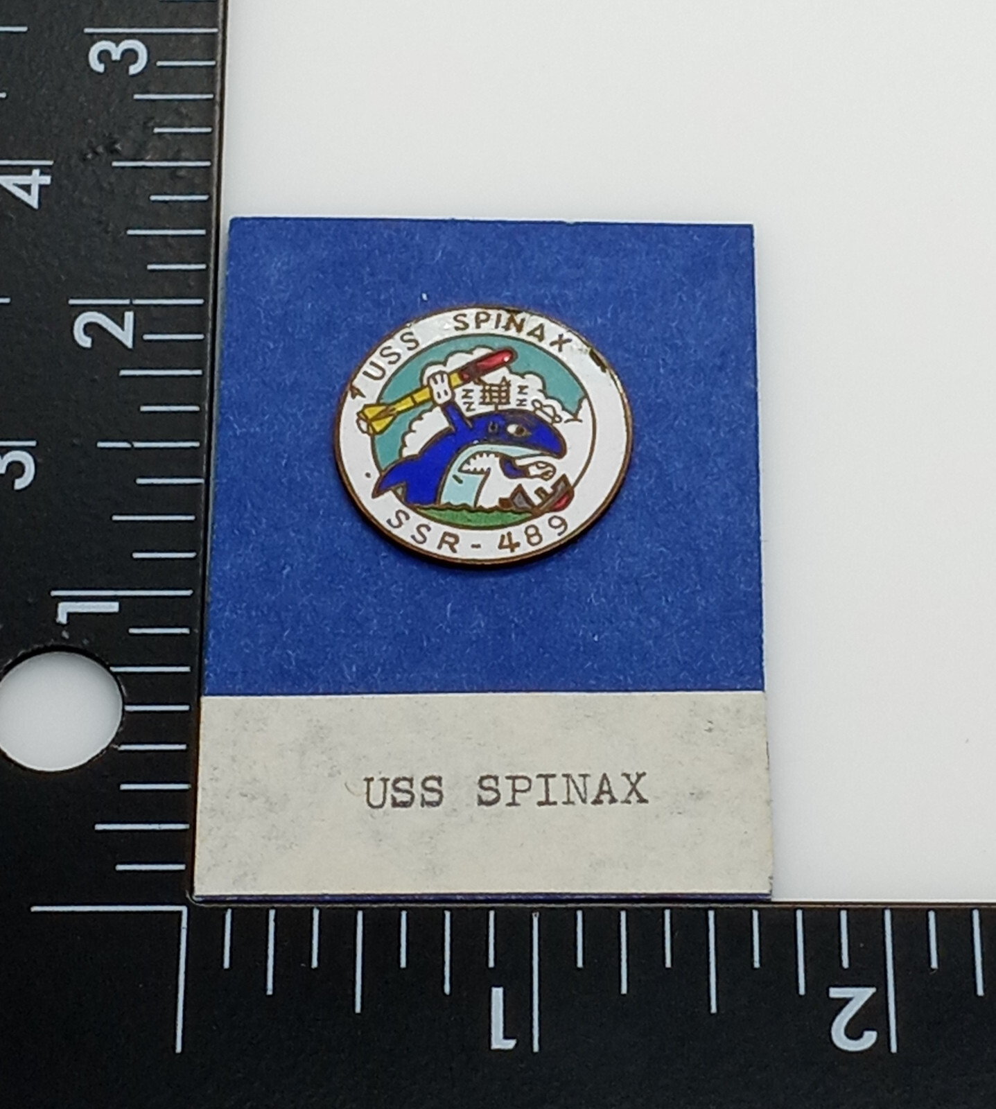 Vintage USN USS Spinax SSR-489 Unit Crest | eBay