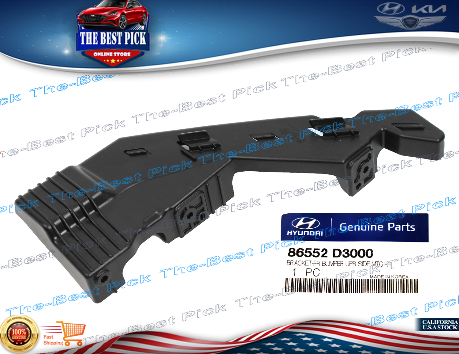 ⭐GENUINE⭐ Front Bumper Bracket RIGHT for 2016-2021 Hyundai Tucson ...