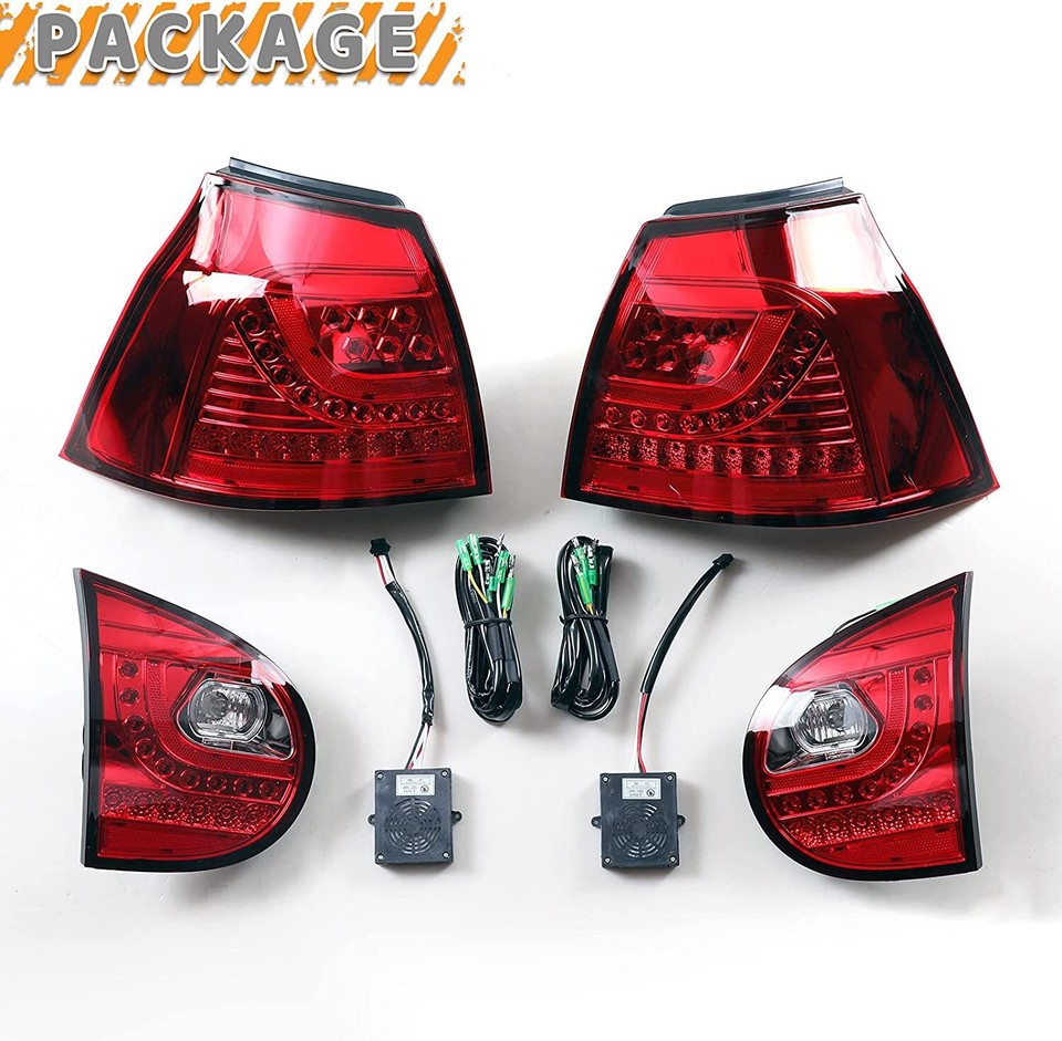 LED Tail Lights For 2006-2009 Volkswagen VW GTI Rabbit Golf MK5 Rear ...