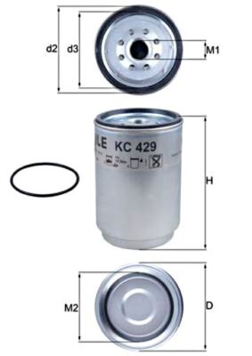 MAHLE Fuel Filter For VOLVO RENAULT Fh 16 II Fm 330 370 380 390 410 2 ...