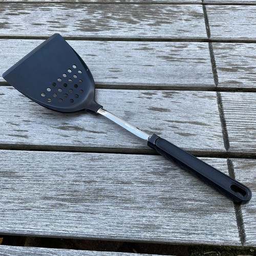 Vintage EKCO Spatula 10.5” Slotted Flipper Turner Wide Black Nylon ...