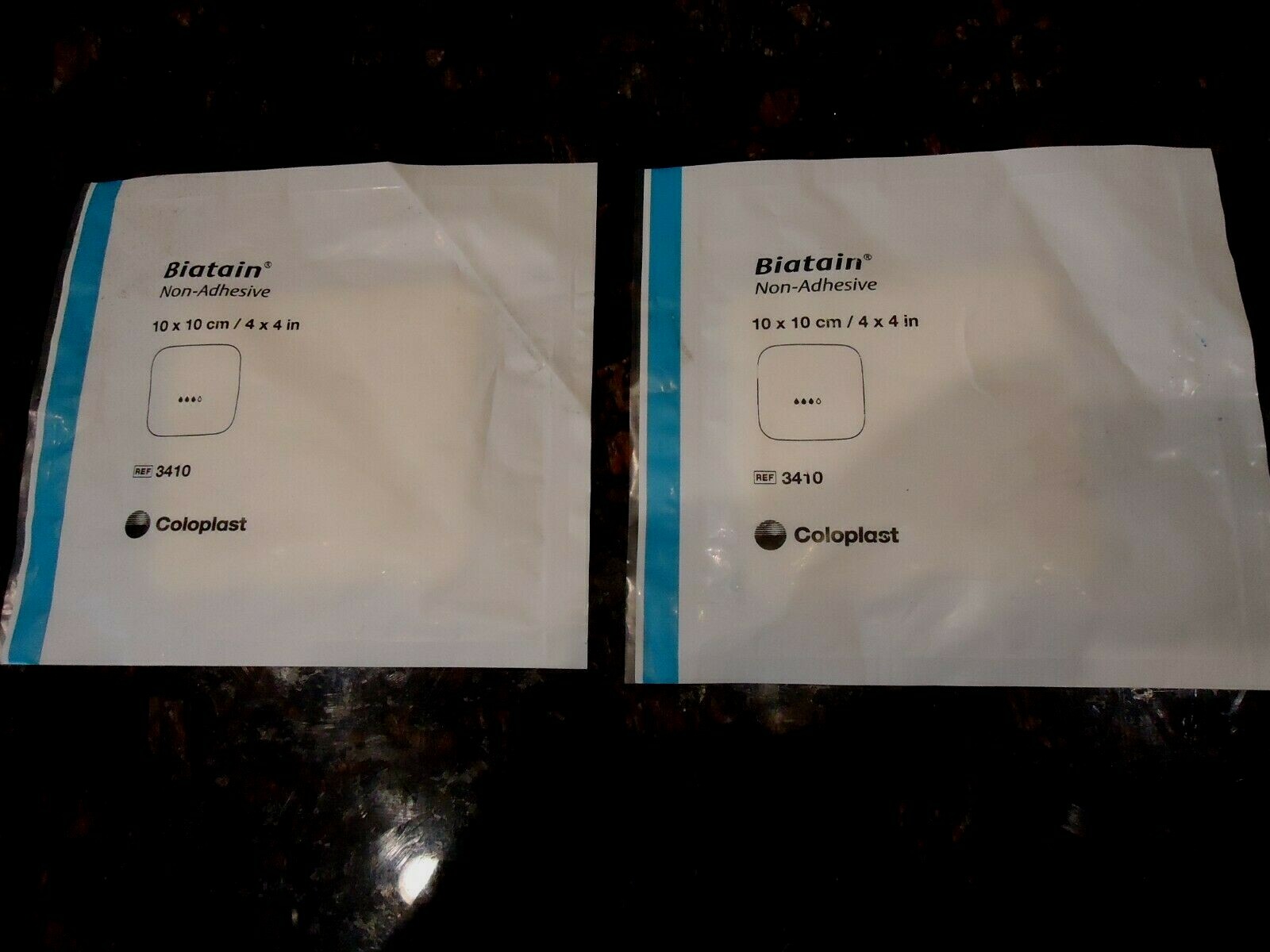 Lot of (2) Biatain Non-Adhesive Foam Wound Dressing Flexible, 4 x 4 In ...