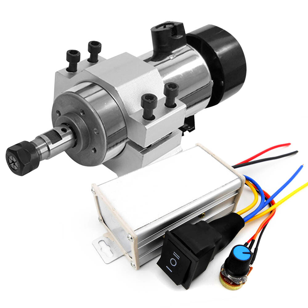 300W Brushed DC Spindle Motor ER11 10000RPM Electric Spindle Motor DC12 ...