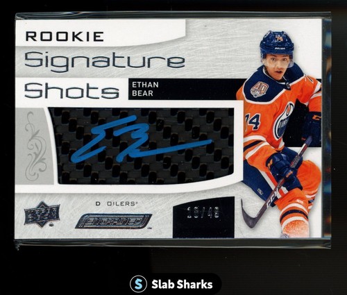2018 UD PREMIER ETHAN BEAR SIGNATURE SHOTS STICK ROOKIE AUTO /49 #RSS ...