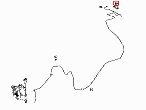 NEW GENUINE MERCEDES MB ML GL W164 REAR WINDOW WASHER JET NOZZLE ...