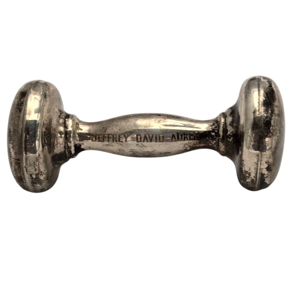 VINTAGE WEBSTER CO. STERLING SILVER Engraved BABY RATTLE | eBay