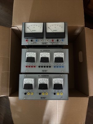 Lab Volt EMS 8441-10 Three Phase Wattmeter, 8425 Ammeter, 8426 ...