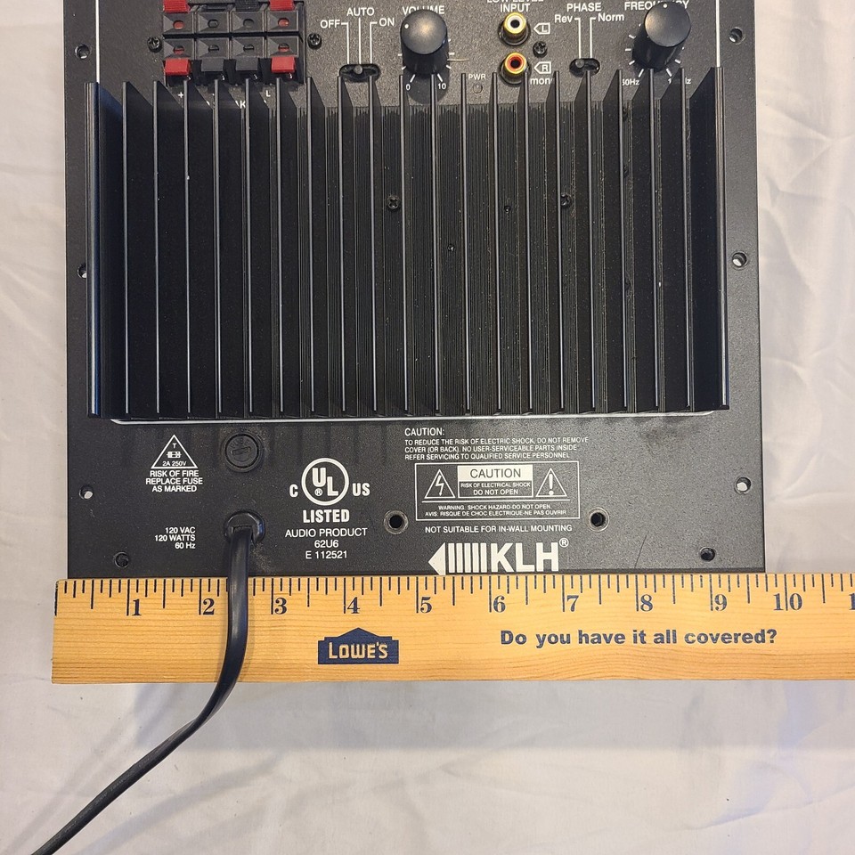 KLH Audio Systems Subwoofer Amplifier Control Panel | eBay