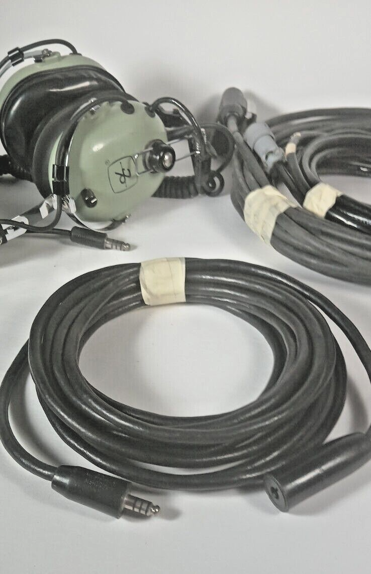 David Clark Aviation H10 76 Headset & 3 - 20'/11'/31' cables | eBay