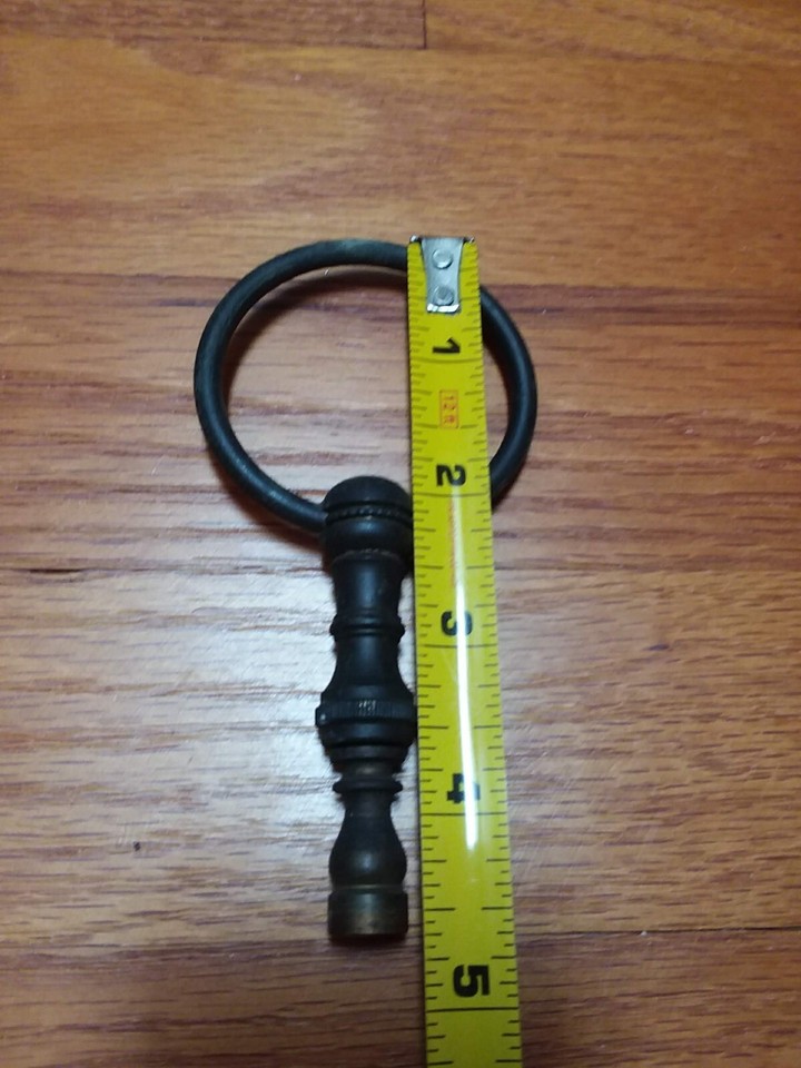 Vintage Open Ring Ball Lamp Finial Black Wrought Iron Brass Part | eBay