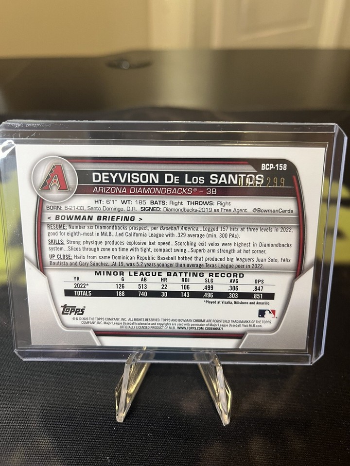 2023 Bowman Chrome #BCP-158 Deyvison De Los Santos Speckle Refractor 6/299 | eBay