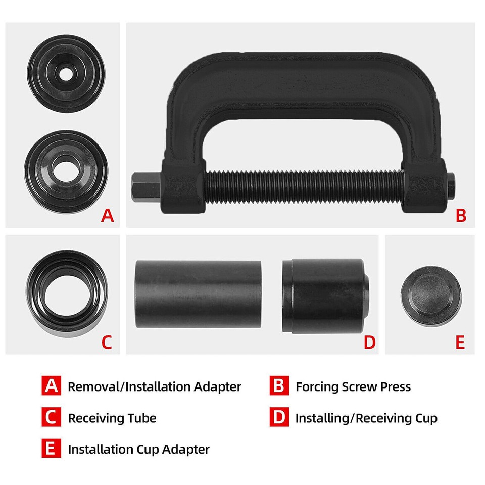 4 IN 1 Ball Joint Press Tool Set Bushing Removal Tool Kit w/ 4x4 Drive ...