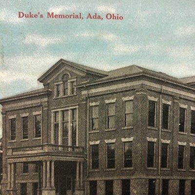Vintage 1911 Ada Ohio Postcard Duke's Memorial | eBay