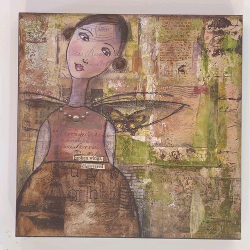 Unbroken Wings Kelly Rae Roberts Collection 8x8x1 Wall Hanging Healing ...