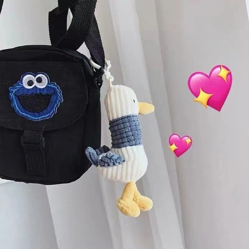 Cartoon Cute Plush Ugly Duck Keychain Toy Soft Key Ring Lady Girl Charm ...