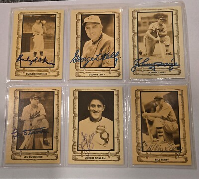6 Hall of Fame Autographed Cramer Baseball Legends cards | eBay