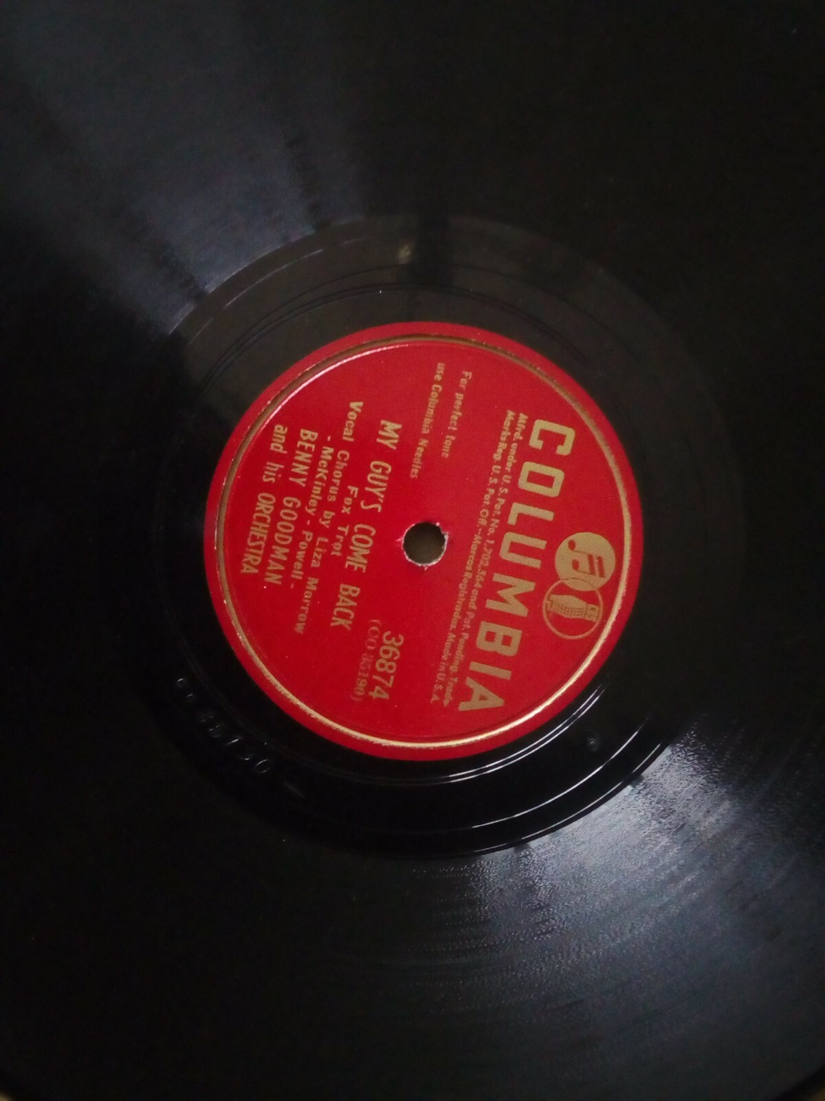 78 RPM COLUMBIA 36874 - BENNY GOODMAN - LIZA MORROW - 1940 | eBay UK