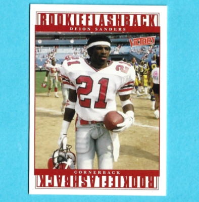 1999 Victory Deion Sanders ROOKIE FLASHBACK card #374 Falcons | eBay