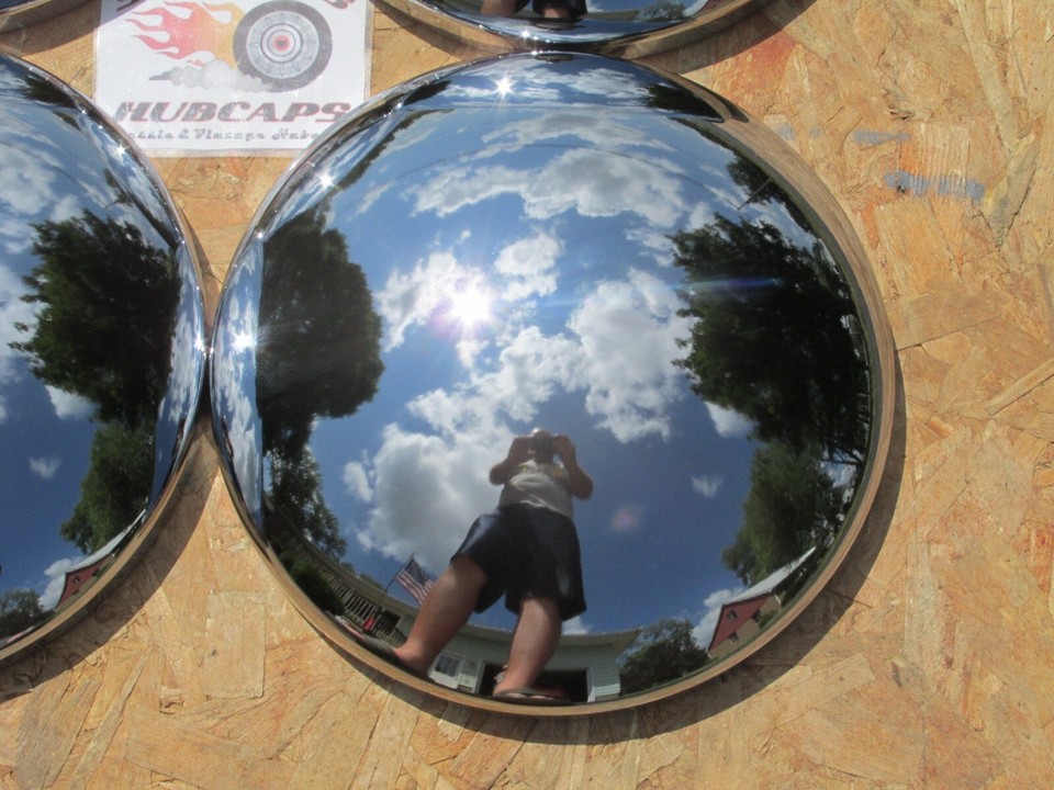 8 3/4" CHROME STEEL BABY MOON HUBCAPS SET OF 4, 98-1302 | eBay