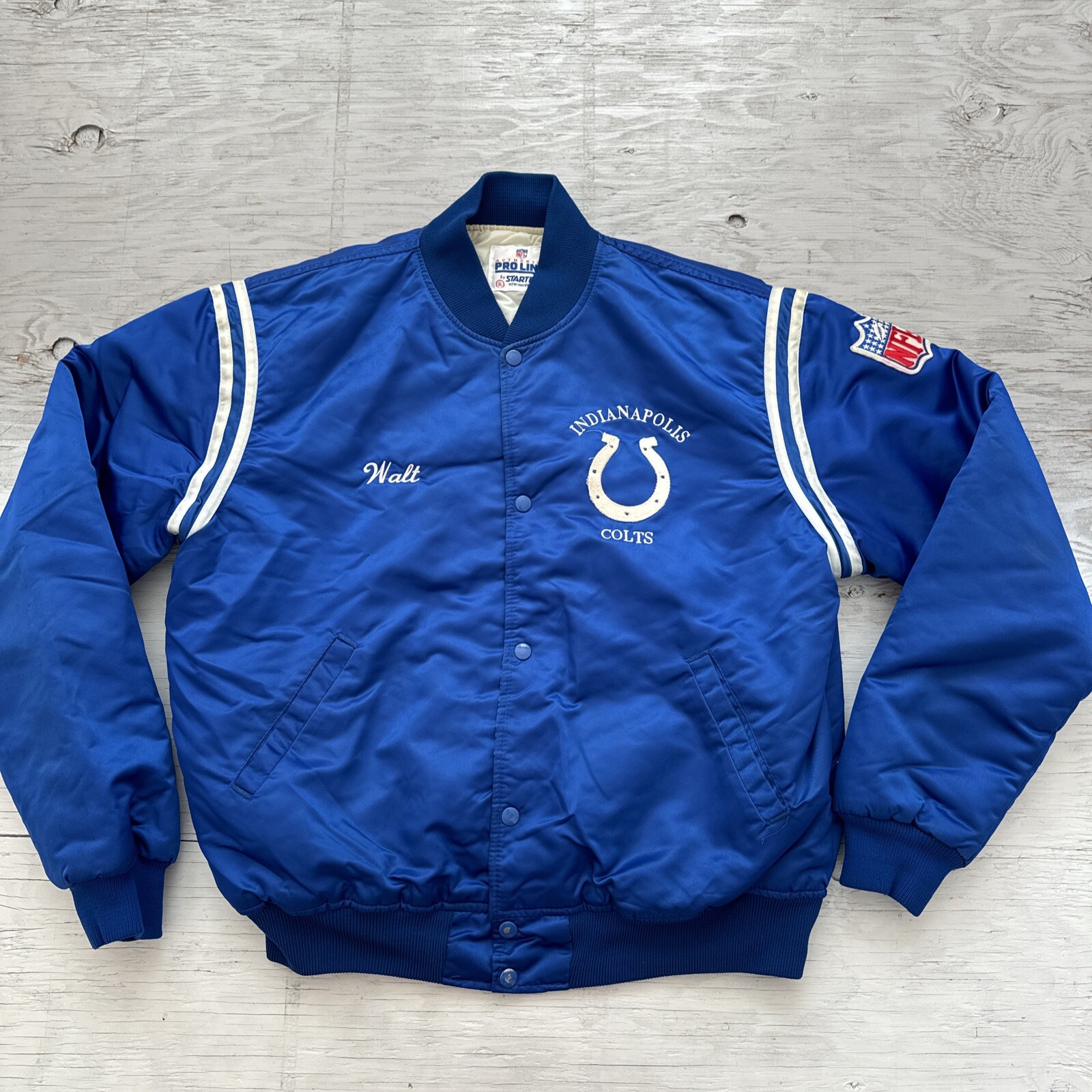 Vintage 90s NFL Starter Indianapolis Colts Satin Football Jacket Sz XL ...