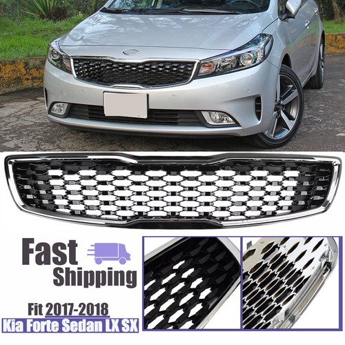Fits Kia Forte 2017-2018 Sedan LX SX Front Chrome Upper Grille Grill ...
