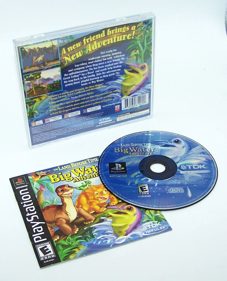 The Land Before Time Big Water Adventure Playstation 1 PS1 Black Label ...