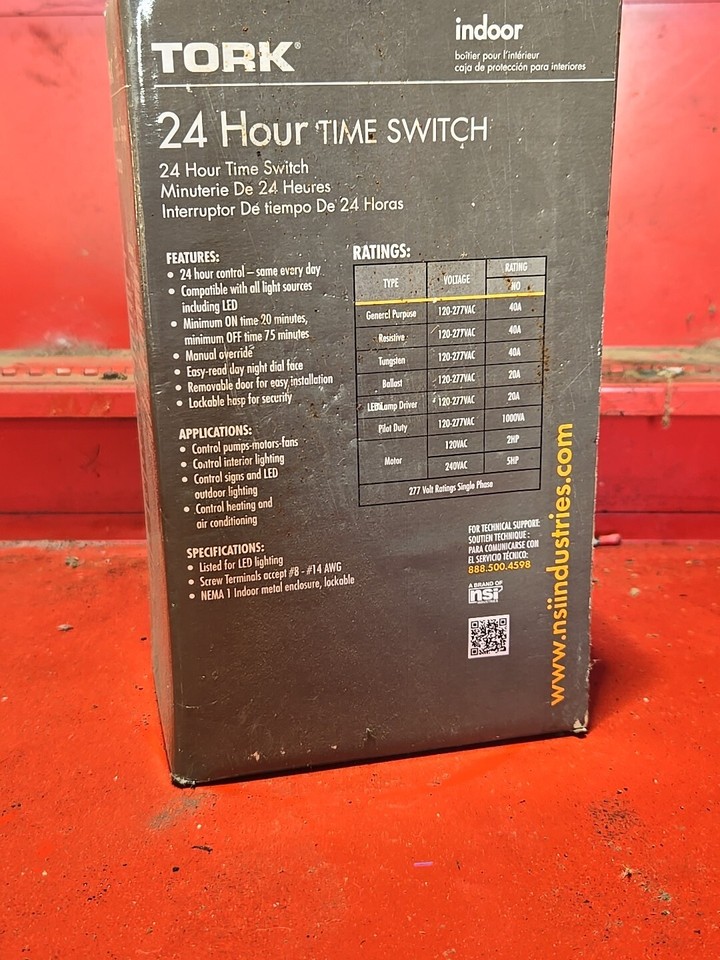 NSI Tork 40A 120V SPST Indoor Mechanical Time Switch (1101B) NEW ...