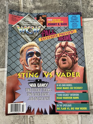 WCW Sting Vader Fall Brawl wrestling Magazine October 1993 Johnny B ...