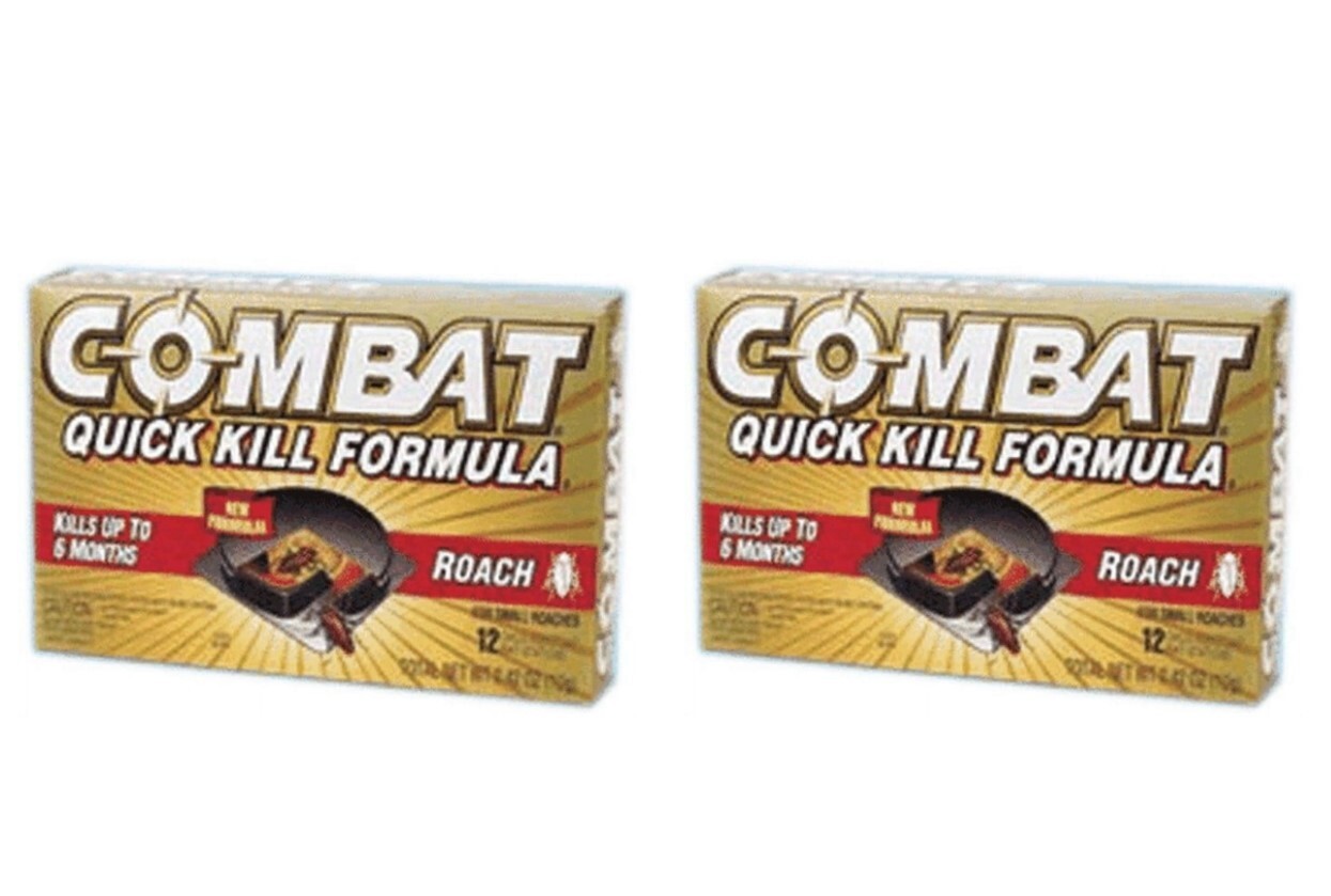 Twin Pack- COMBAT Quick Kill Formula Small Roach Bait Stations-12 Pk EA ...