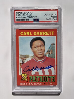 Carl Garrett Signed 1971 Topps #34 PSA Autograph Slabbed Full Auto RARE ...