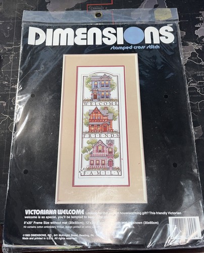 Victoriana Welcome Dimensions 3099 Stamped Cross Stitch Kit Victorian ...