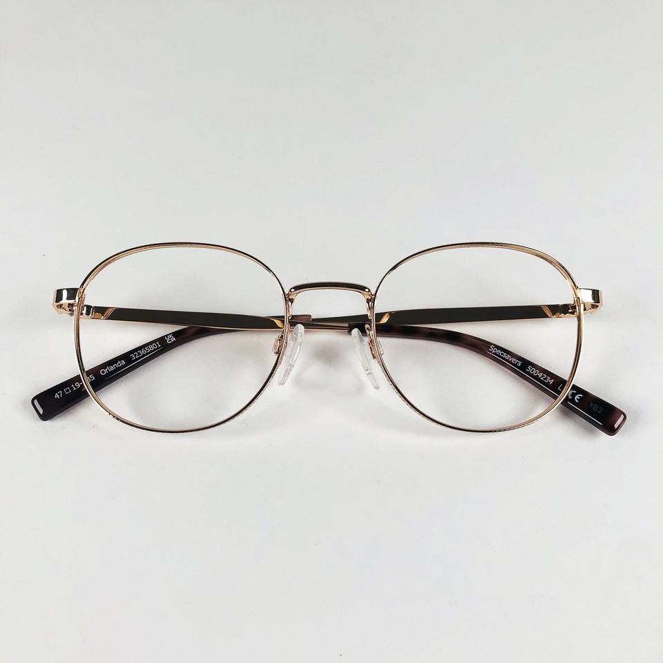 SPECSAVERS eyeglasses GOLD ROUND glasses frame MOD: ORLANDA 32365801 ...