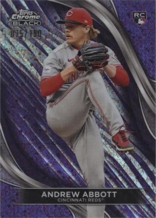 2024 Topps Chrome Black - Andrew Abbott #11 Purple Mini-Diamond ...
