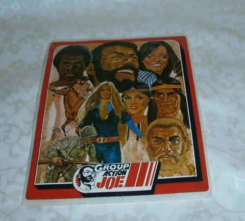 TRES RARE ET VINTAGE AUTOCOLLANT GROUP ACTION JOE / ACTION MAN GI JOE ...