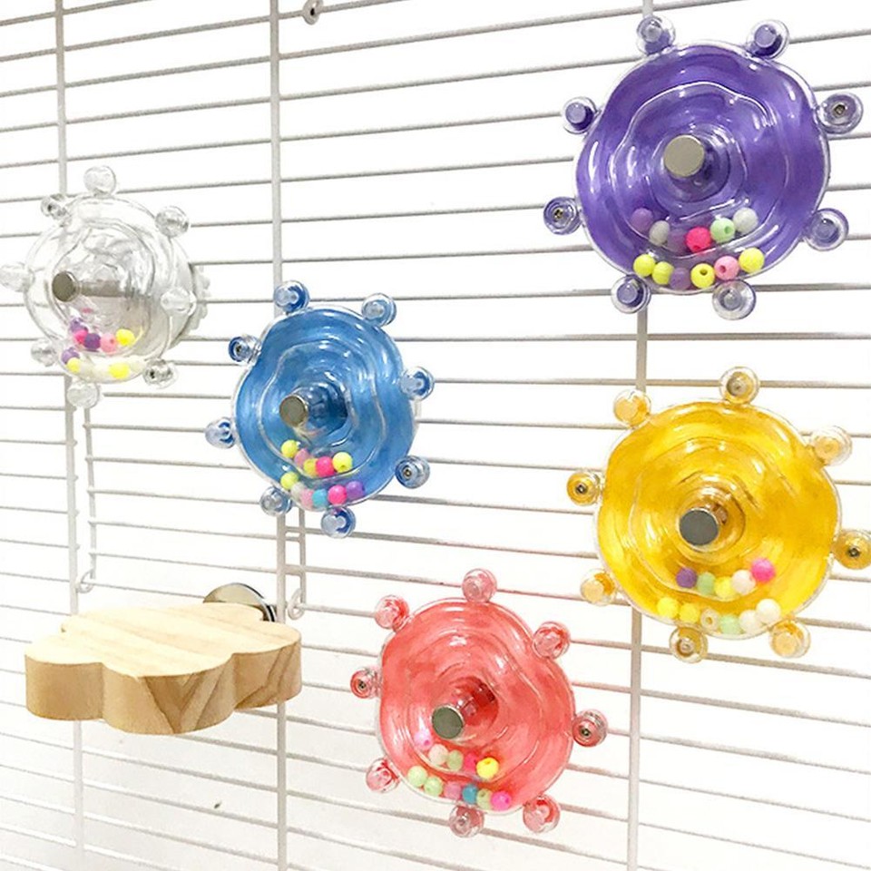 Interactive Parrot Toy Bird Cage Toy for Parrots Rotating Treat ...