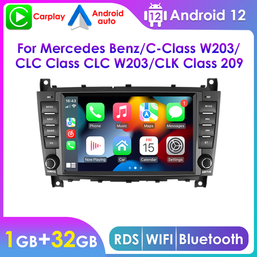 Android 12 Carplay Car Stereo Radio 32GB GPS For Mercedes Benz CLC ...